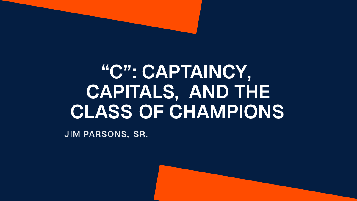 “C”: Captaincy, Capitals, and the Class of Champions | Professors ...