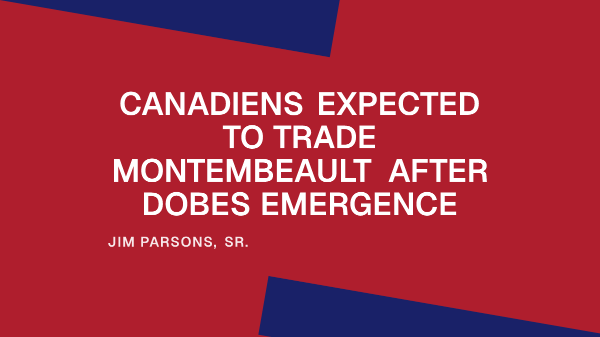 Canadiens Expected to Trade Montembeault After Dobes | Professors ...