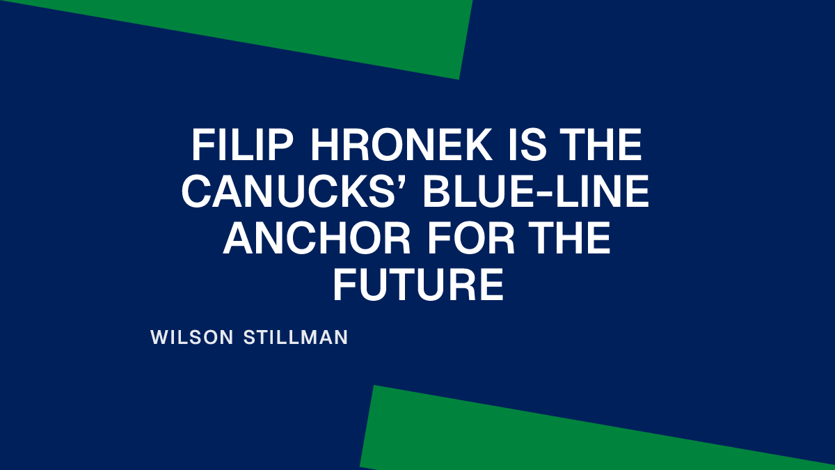 Filip Hronek Is the Canucks’ Blue-Line Anchor for the Future ...