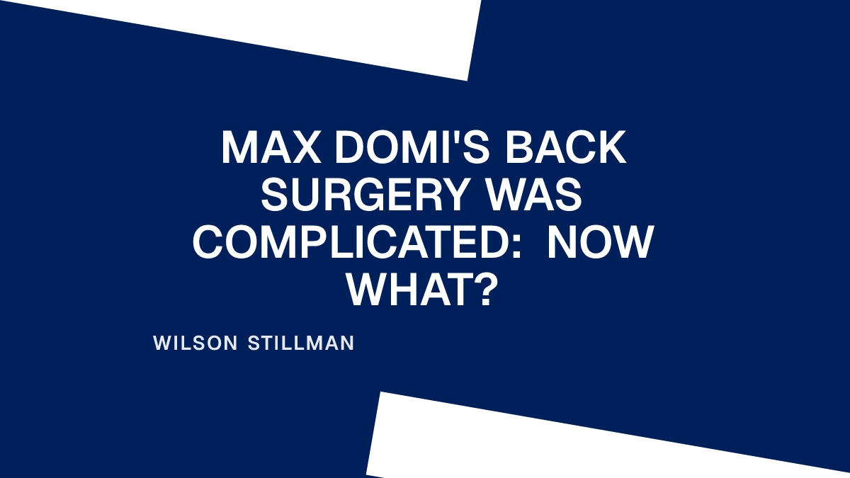 Max Domi's Back Surgery Was Complicated: Now What? | Professors' Press Box