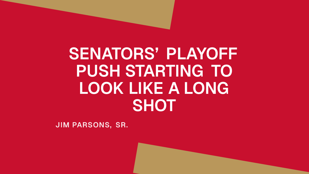 Senators’ Playoff Push Starting to Look Like a Long Shot | Professors ...