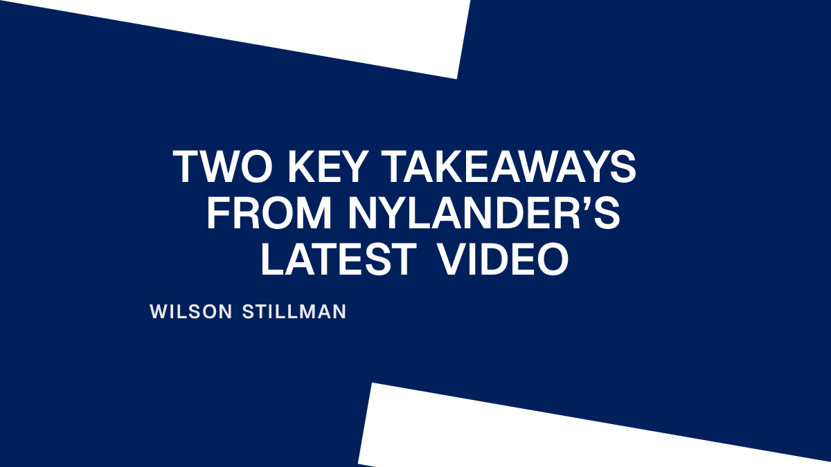 Two Key Takeaways From Nylander’s Latest Video | Professors' Press Box